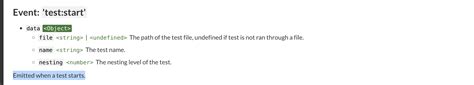 Indicate When A Test Is Started In Testrunner · Issue 46727 · Nodejs