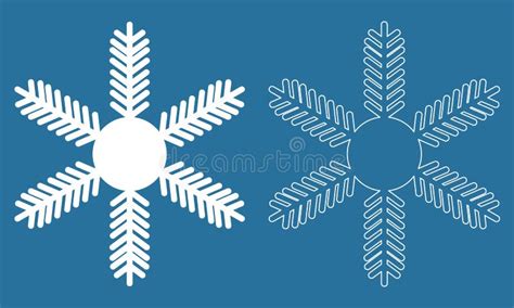 Snowflake Symbol Of Christmas And Winter White Ice Crystal Snowflake