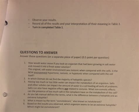 Solved Lab Assignment 14 Exercise 2 10 Name BIO 200 USE Chegg Com