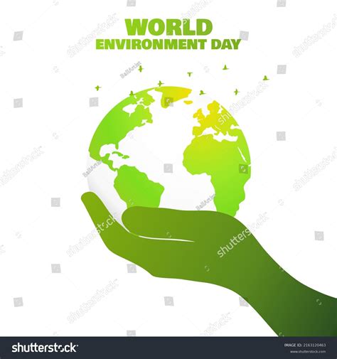 World Environment Day Hand Holding Globe Stock Vector Royalty Free