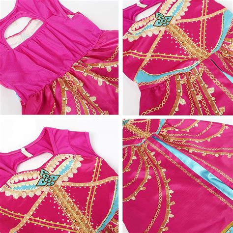 Atorcher Womens Jasmine Princess Cosplay Dance Dress Up Aladdin