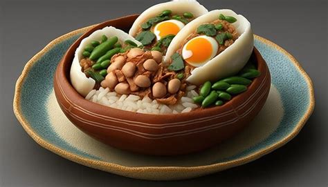 Premium Ai Image Asian Dish Of Refried Beans Stuffed With Pork And