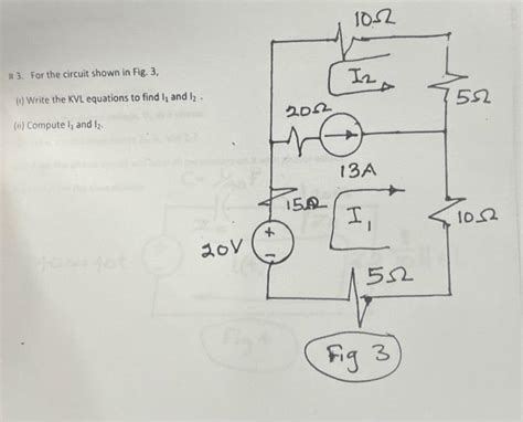 Solved 43 For The Circuit Shown In Fig 3 1 Write The