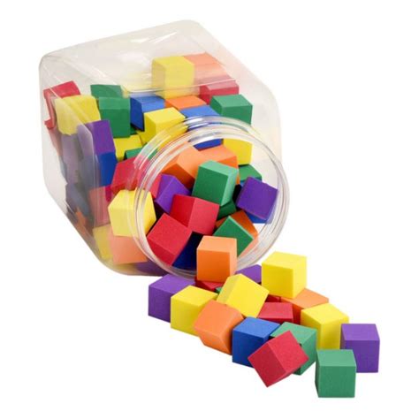 Foam Counting Color Cubes 120 Pieces Premium Joy