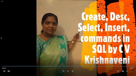 Create Desc Select Insert Sql Commands Youtube