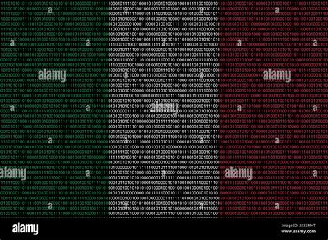 Matrix Binary Code Of Zeros And Ones In Italy Flag Colors Concept Of