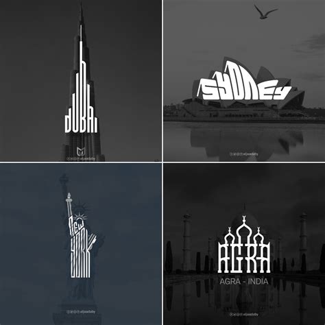 45 Typographic City Logos Featuring Famous Landmarks