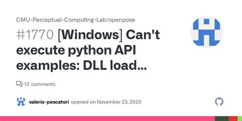 Windows Cant Execute Python Api Examples Dll Load Failed While