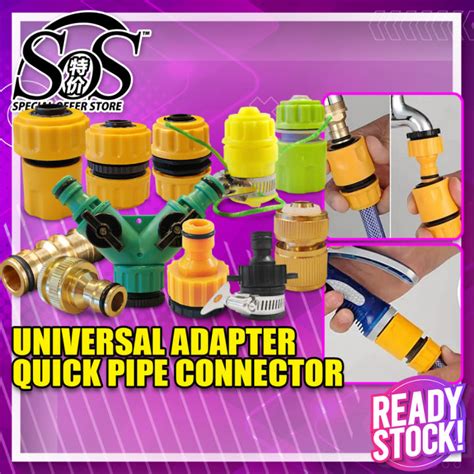 Universal Adapter Quick Pipe Connector Plastic Brass Water Tap Pengikat