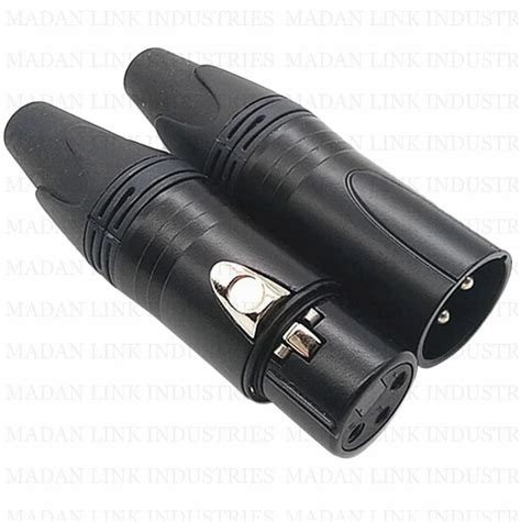 3 Pin Xlr Male Female Connector Black Socket Plug At ₹ 35 Piece Xlr Connector In New Delhi