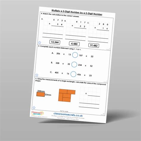 Year Multiply A Digit Number By A Digit Number Varied Fluency