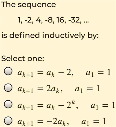 Solved The Sequence Is Defined Inductively By