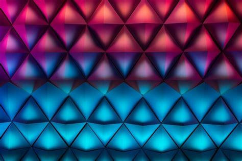Geometric Neon Hexagonal Bipyramid Background Premium Ai Generated Image