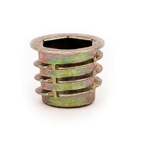 E Z Lok Threaded Insert For Soft Wood Hex Drive Flanged Die Cast