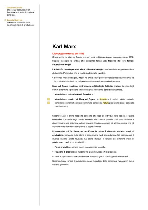 Appunti Approfonditi E Completi Su Karl Marx Appunti Di Filosofia