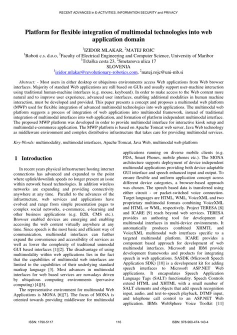 pdf platform for flexible integration of multimodal technologies into