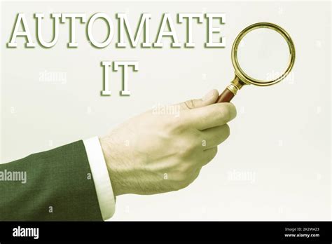 Text Caption Presenting Automate It Business Concept Convert Process Or Facility To Be Operated