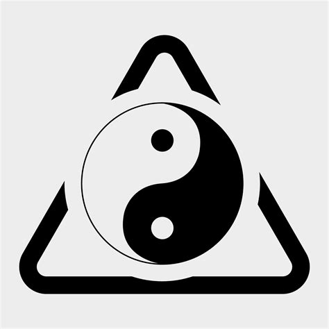 Yin Yang Black Icon Symbol Sign Isolate On White Backgroundvector