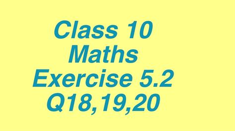 Class 10 Maths Exercise 5 2 Q18 19 20 Ncert Cbse Arithmetic Progression Exercise 5 2