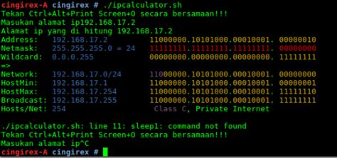 bash script ip calculator menghitung ip ~ caplingstar linux