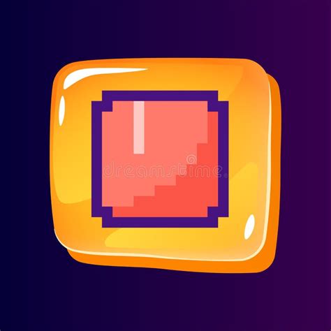 Full Stop Glossy Ui Button With Pixelated Color Icon Stock Vector Illustration Of Full Mobile