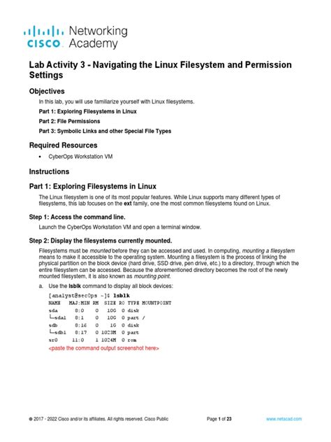 Cpe 407 Lab Activity 3 Pdf Computer File File System