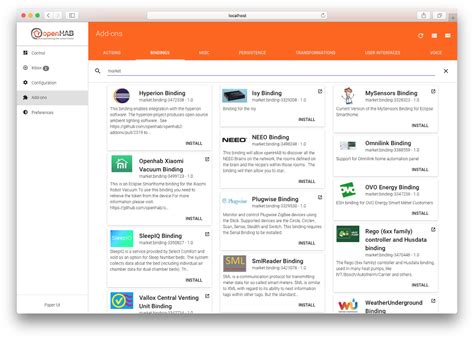 Eclipse IoT Marketplace OpenHAB