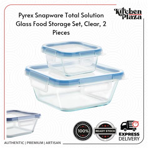 Pyrex Snapware Total Solution Glass Food Storage Set Clear 2 Pieces Lazada