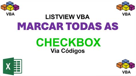 Marcar Checkbox de Listview Excel VBA via Códigos