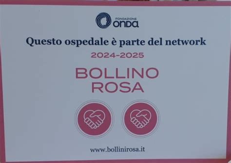 DUE BOLLINI ROSA ALLOSPEDALE DI ASTI PER LATTENZIONE ALLA SALUTE