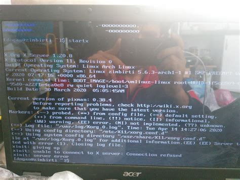 i can only enter tty startx brings this error r linux4noobs
