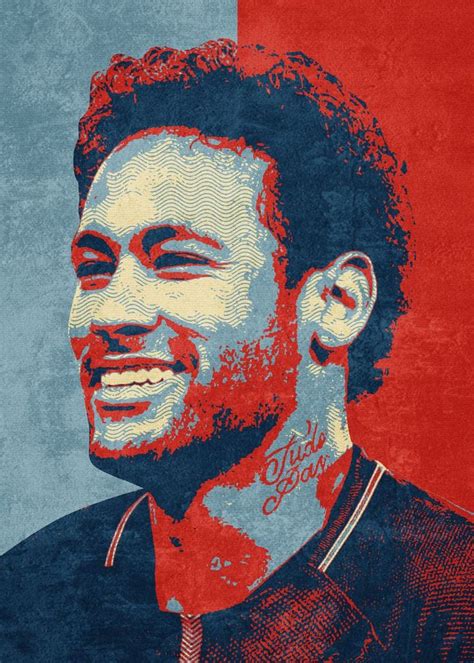 Neymar Poster Picture Metal Print Paint By Izmo Scribbles
