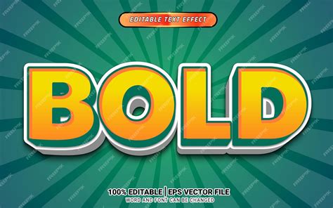 Жирный 3d векторный шрифт художественный текстовый эффект редактируемый дизайн шаблона