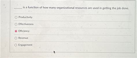 Solved Is A Function Of How Many Organizational Resources
