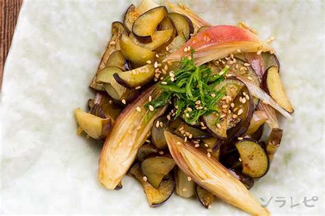 ゴマぽん酢でごくうまミョウガと焼きナスの和え物のレシピ｜健康レシピと献立のソラレピ