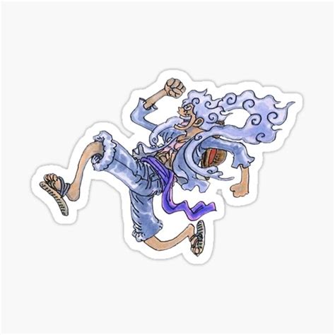 Luffy Gear Th Nika Sticker By Makine Uii Redbubble