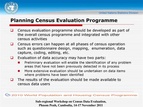 Overview Of Census Evaluation Methods Ppt Download
