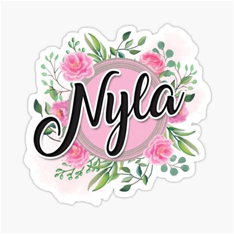 Nyla Name Sticker For Sale By Badinboow Redbubble
