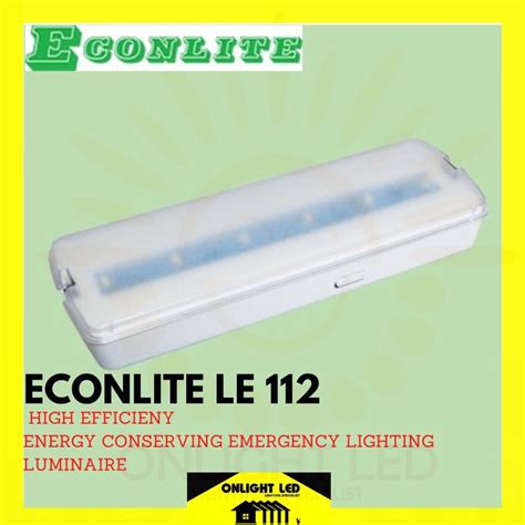 Econlite Le 112 Led Emergency Light Le112 Emergency Fitting Shopee