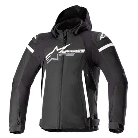 Alpinestars Zaca Waterproof Jacket Black White Mens Textile