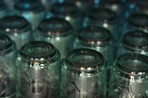 Stack Of Glass Cups Premium Photo