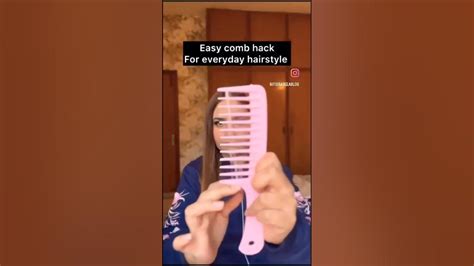 Shorts Hair Comb Hack 🤯 Shortvideo Hairstyle Longhair Makeup Hack