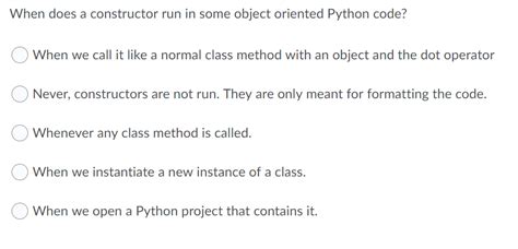 Solved When Does A Constructor Run In Some Object Oriented