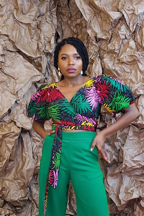 African Print Wrap Top Print Wrap Crop Print Wrap Top For Women