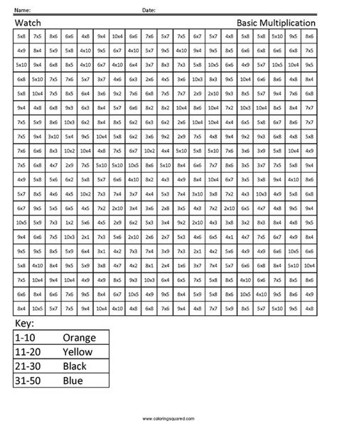 Mystery Color By Number Printables