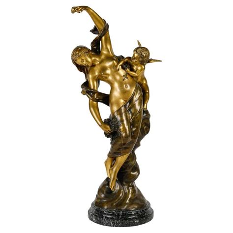 Gilded Bronze Sculpture By Felix Charpentier 19th Century Napoleon Iii Period For Sale At 1stdibs