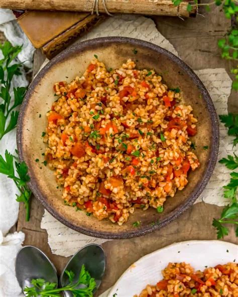 Middle Eastern Bulgur Pilaf Monkey And Me Kitchen Adventures