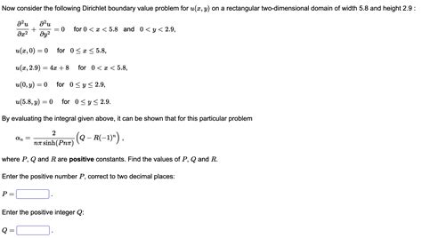 Solved Question 8 Recall That The Dirichlet Boundary Value