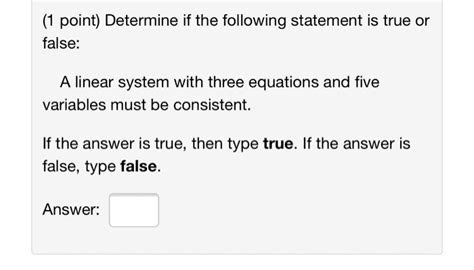 Solved 1 Point If 4 5 A 4 3 Then A Given B Solve Ax B