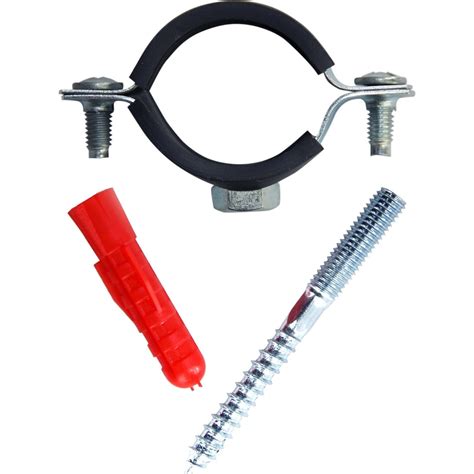 Сантехнический хомут с шурупом и дюбелем MasterProf м8, 1.1/4", 42-45 ...